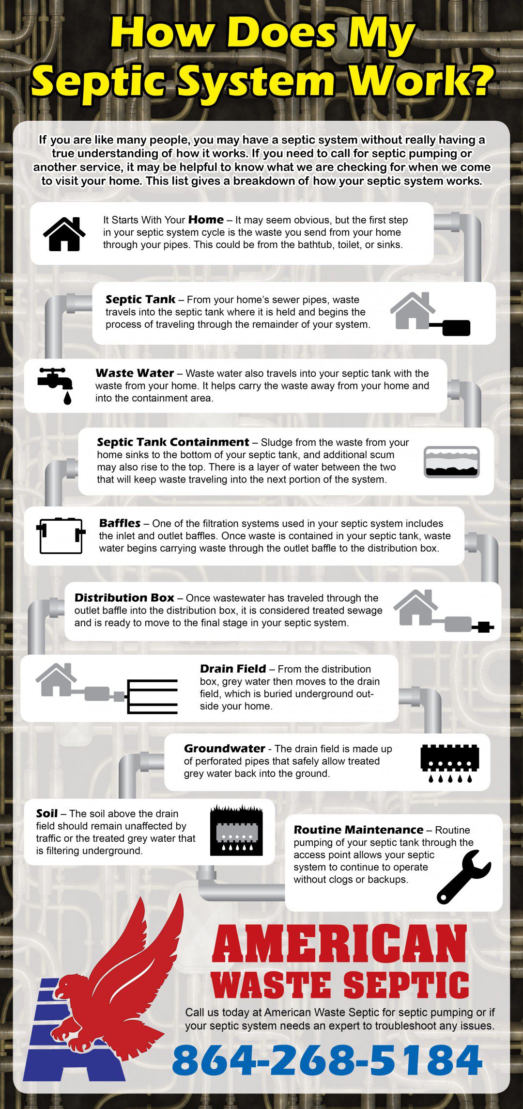 How Does My Septic System Work? [Infographic] | American Waste Septic